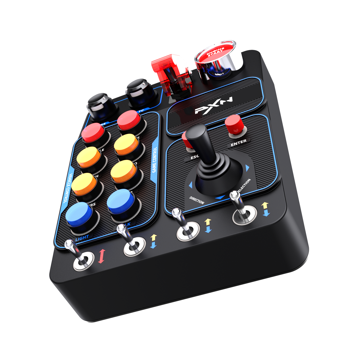 PXN CB1 Button Box – 30 Programmable Buttons for PC Sim Gaming – PXN ...