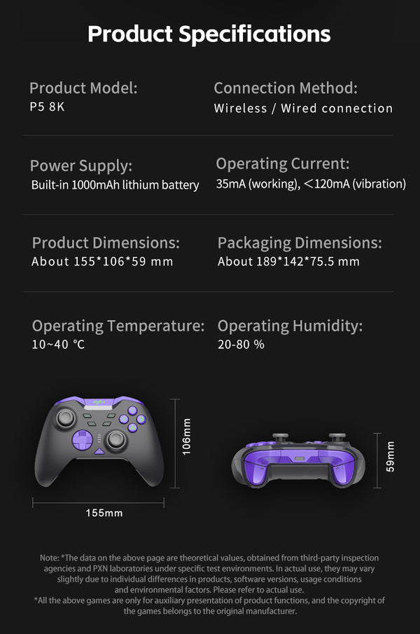 PXN P5 8K Controller with receiver for PC/ Switch/Android TV – PXN Official