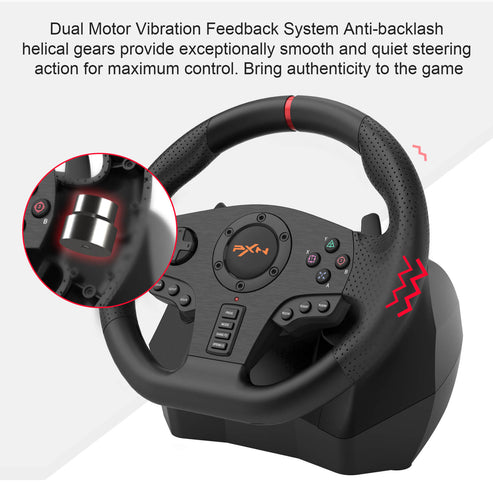 PXN V900 Steering Wheel – 270°/900° Rotation for PC/PS4/Xbox – PXN Official