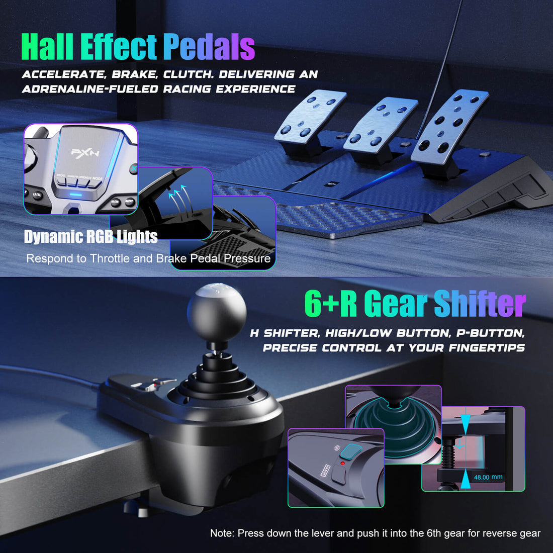 PXN V9 Gen2 Racing Wheel – 270/900° Bundle for PC/PS4/Xbox/Switch – PXN Official