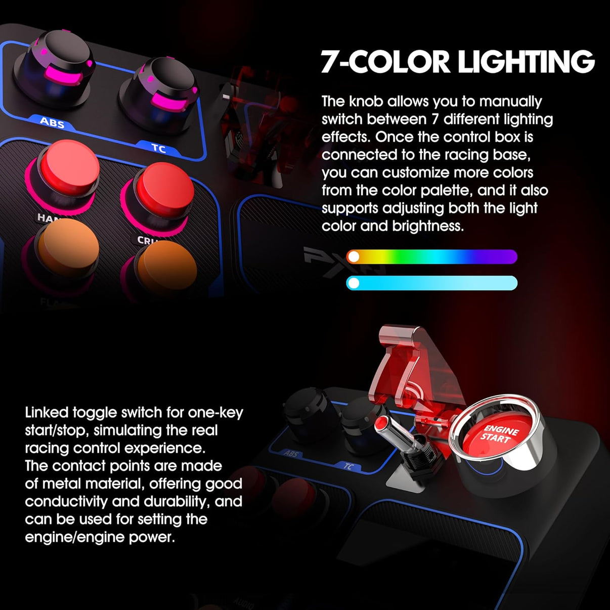 PXN CB1 Button Box – 30 Programmable Buttons for PC Sim Gaming – PXN ...